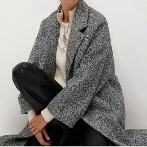 Mango | Jackets & Coats | Mango Oversized Grey Wool Coat Wintercoat ...